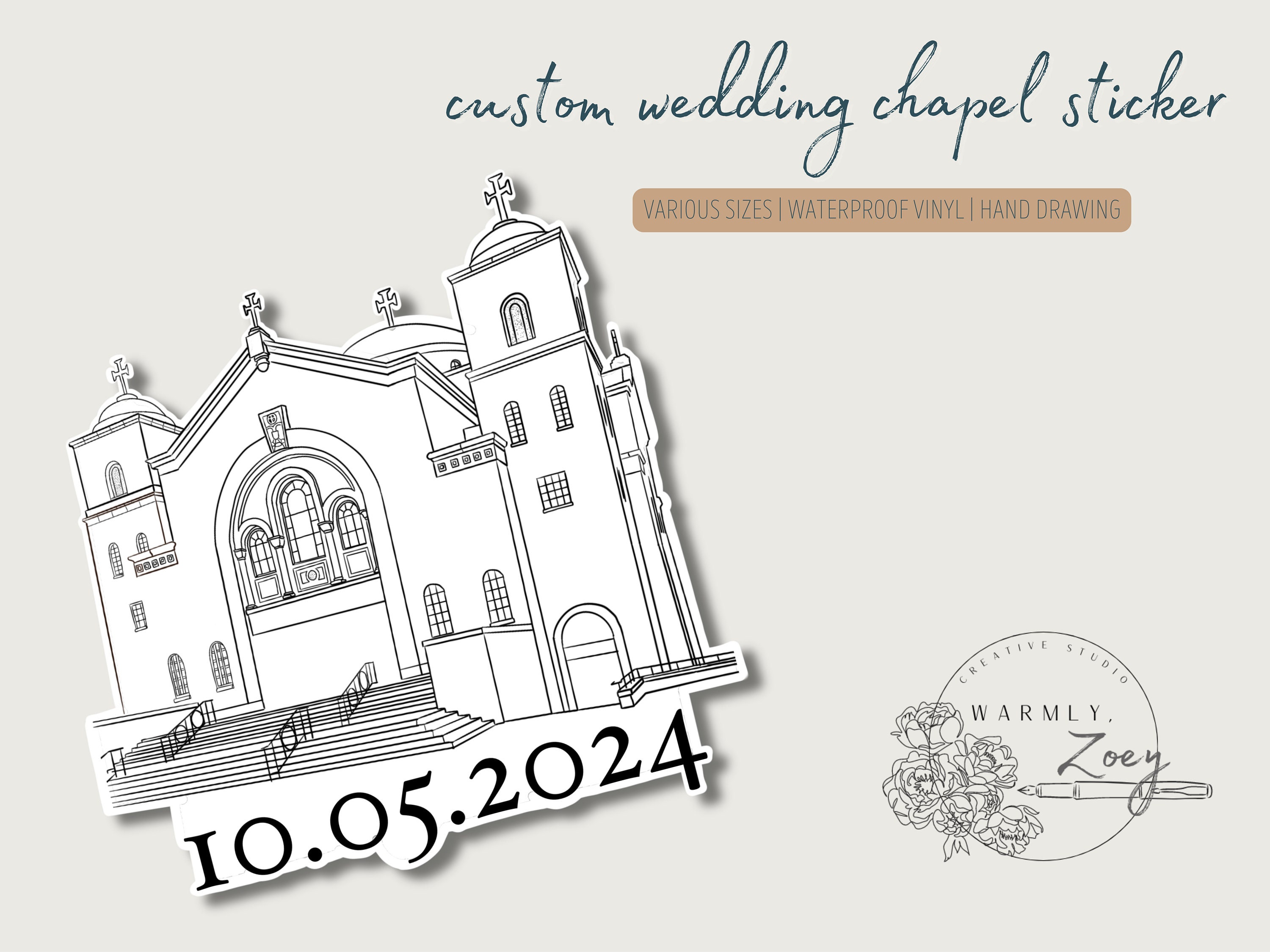Custom Wedding Venue Sticker | Wedding Venue, Wedding Sticker, Bride ...
