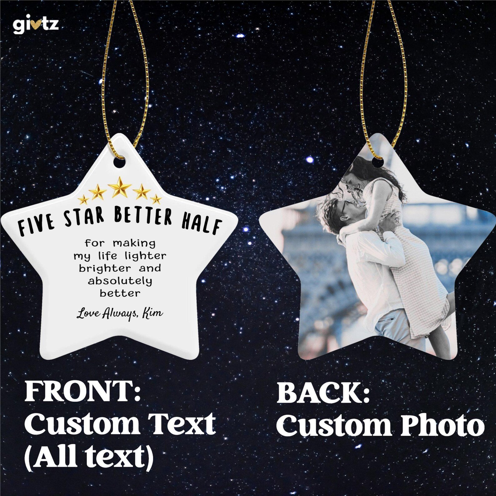 Personalized Spouse Ornament, Custom Photo Appreciation Gift, Thank You ...
