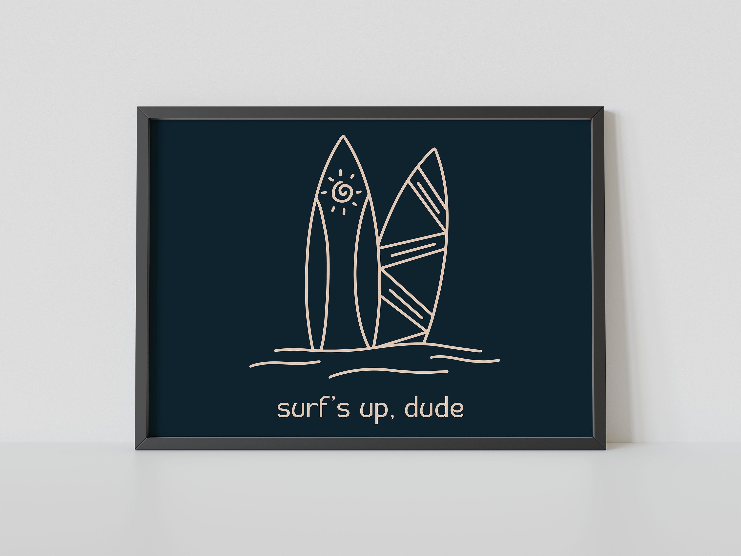 Surf's Up Dude oder Dudette Wall Art für Babyzimmer oder Kinderzimmer ...