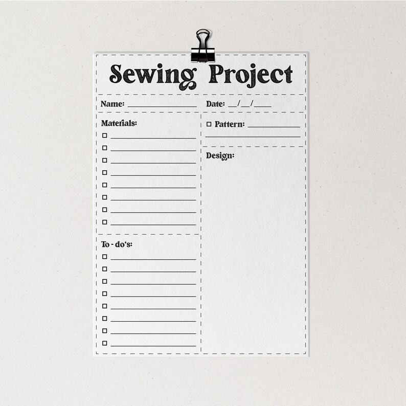 Sewing Project Checklist: Get Organized for Your Next Project With Our ...