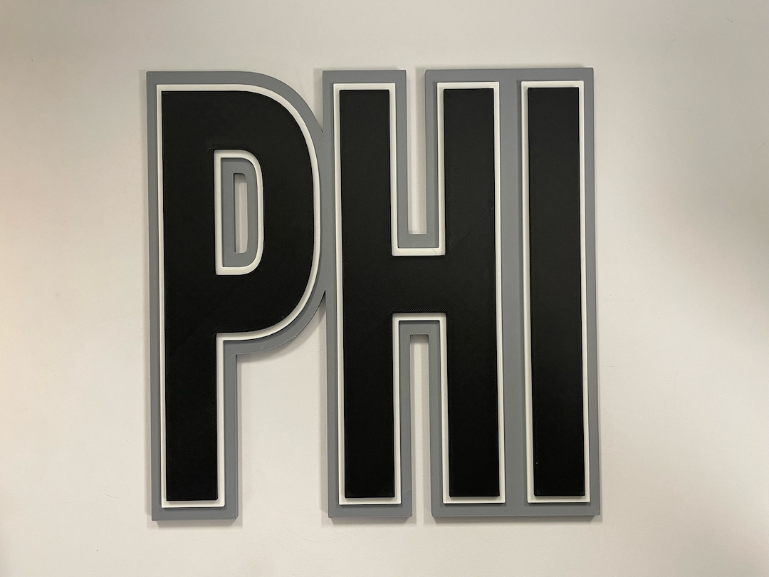 PHI | Custom 3D Printed Sign | Wall-mounted Decor for Can Cave - Etsy