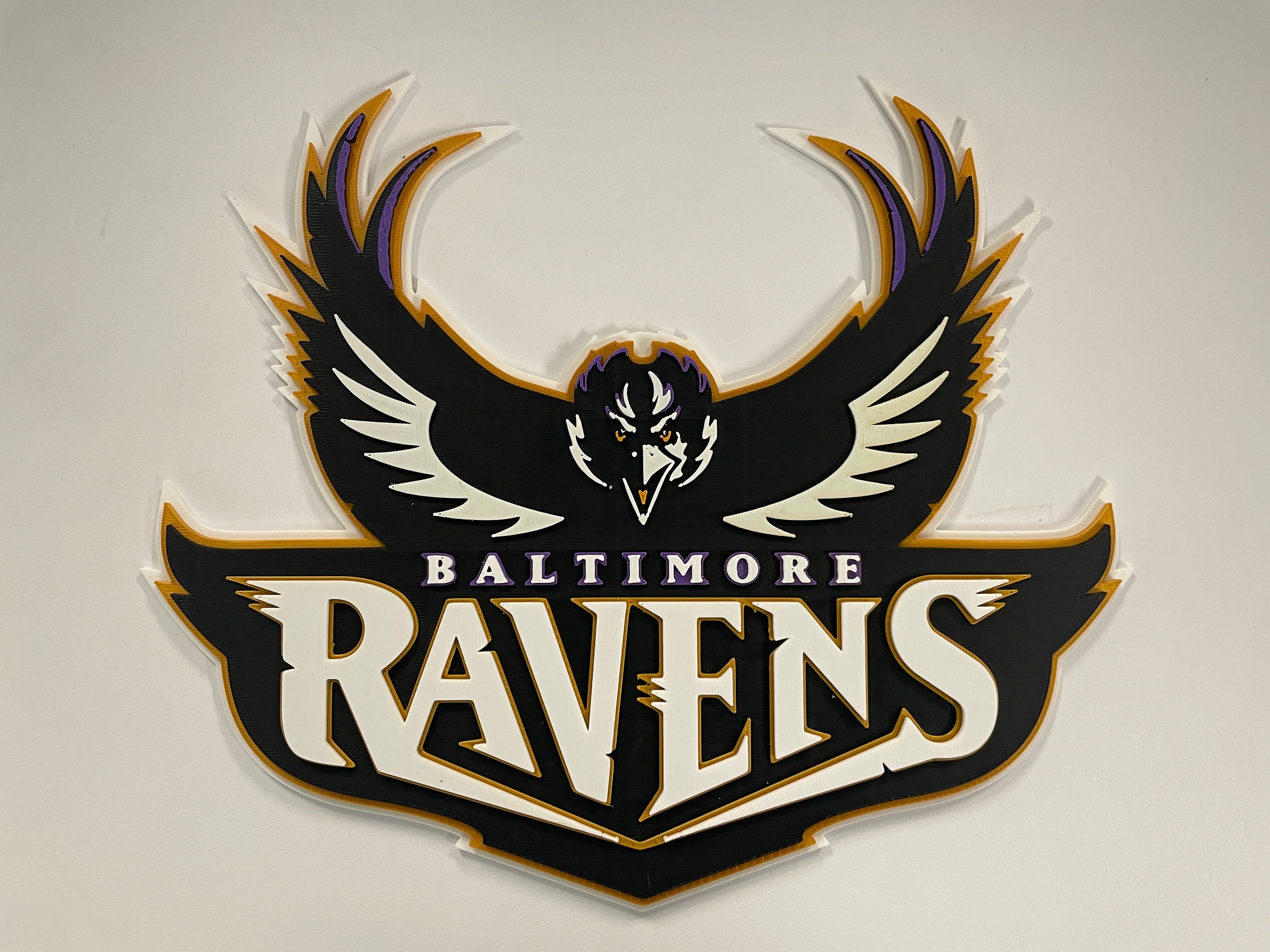 Ravens - Custom 3D Printed Man Cave Wall Art - Etsy