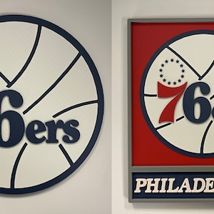 76ers | Custom 3D Printed Sign | Wall-mounted Decor for Man Cave - Etsy