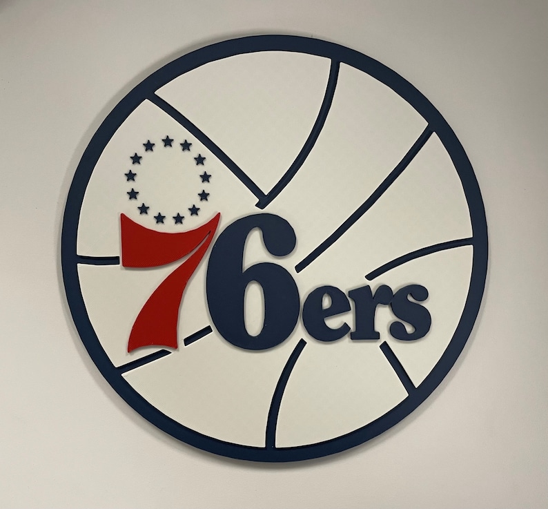76ers Custom 3D Printed Sign Wall-mounted Decor for Man - Etsy