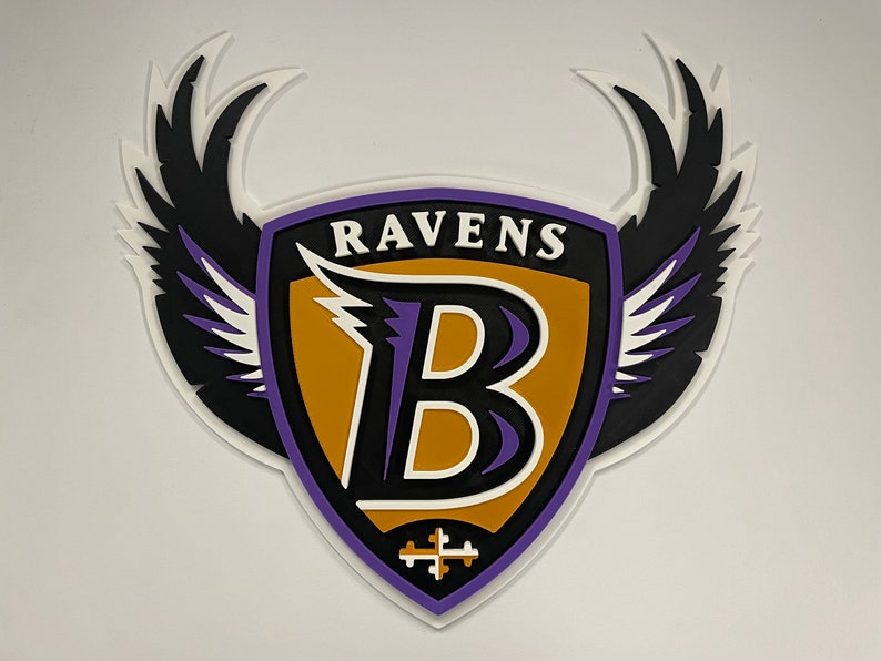 Ravens - Custom 3D Printed Man Cave Wall Art - Etsy