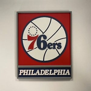 76ers | Custom 3D Printed Sign | Wall-mounted Decor for Man Cave - Etsy