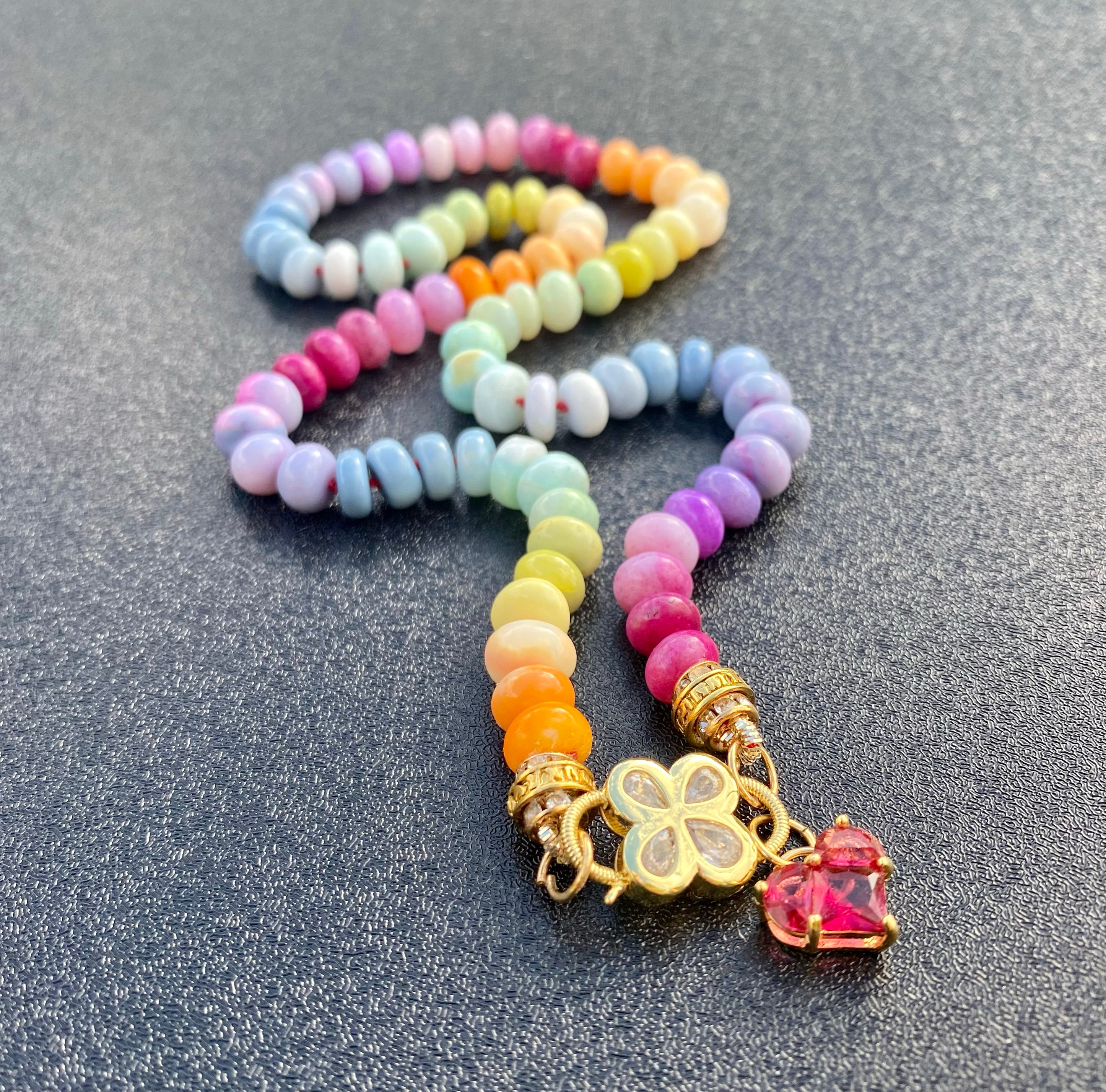 Starburst: Fruity Opals in a Rainbow Candy Necklace - Etsy