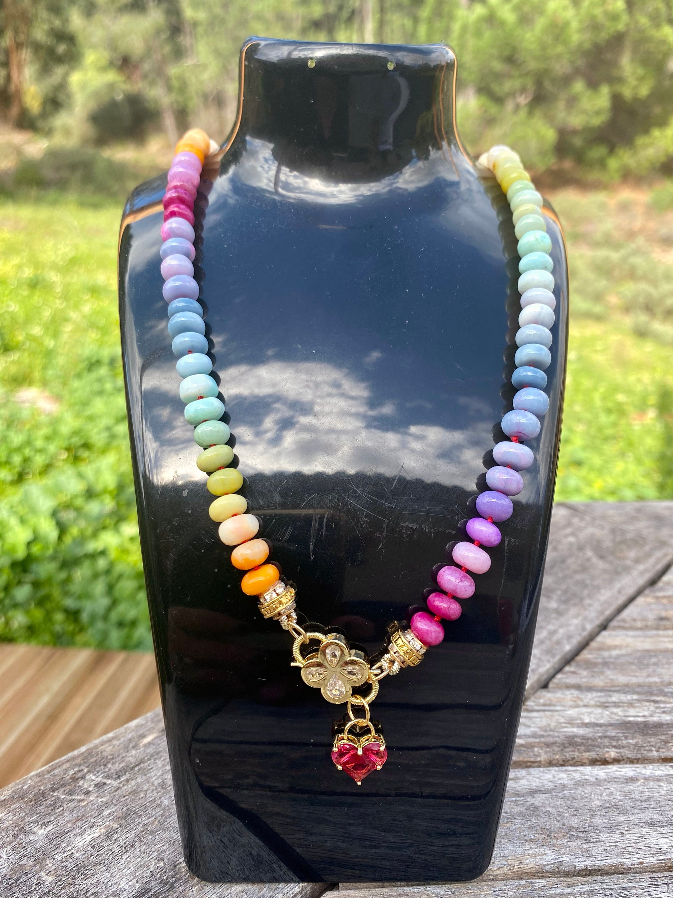 Starburst: Fruity Opals in a Rainbow Candy Necklace - Etsy