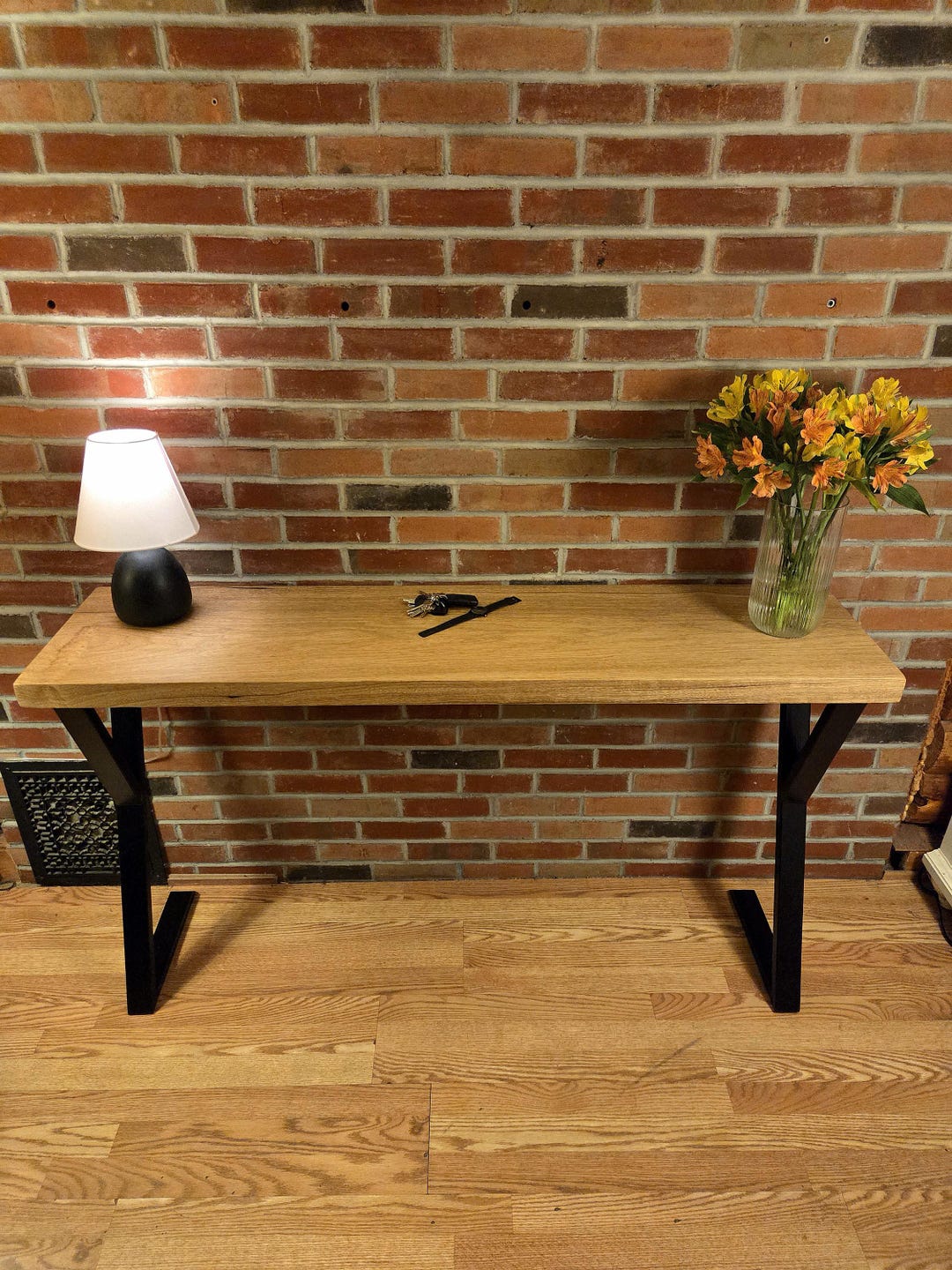 Modern Limba Wood Console Table - Etsy
