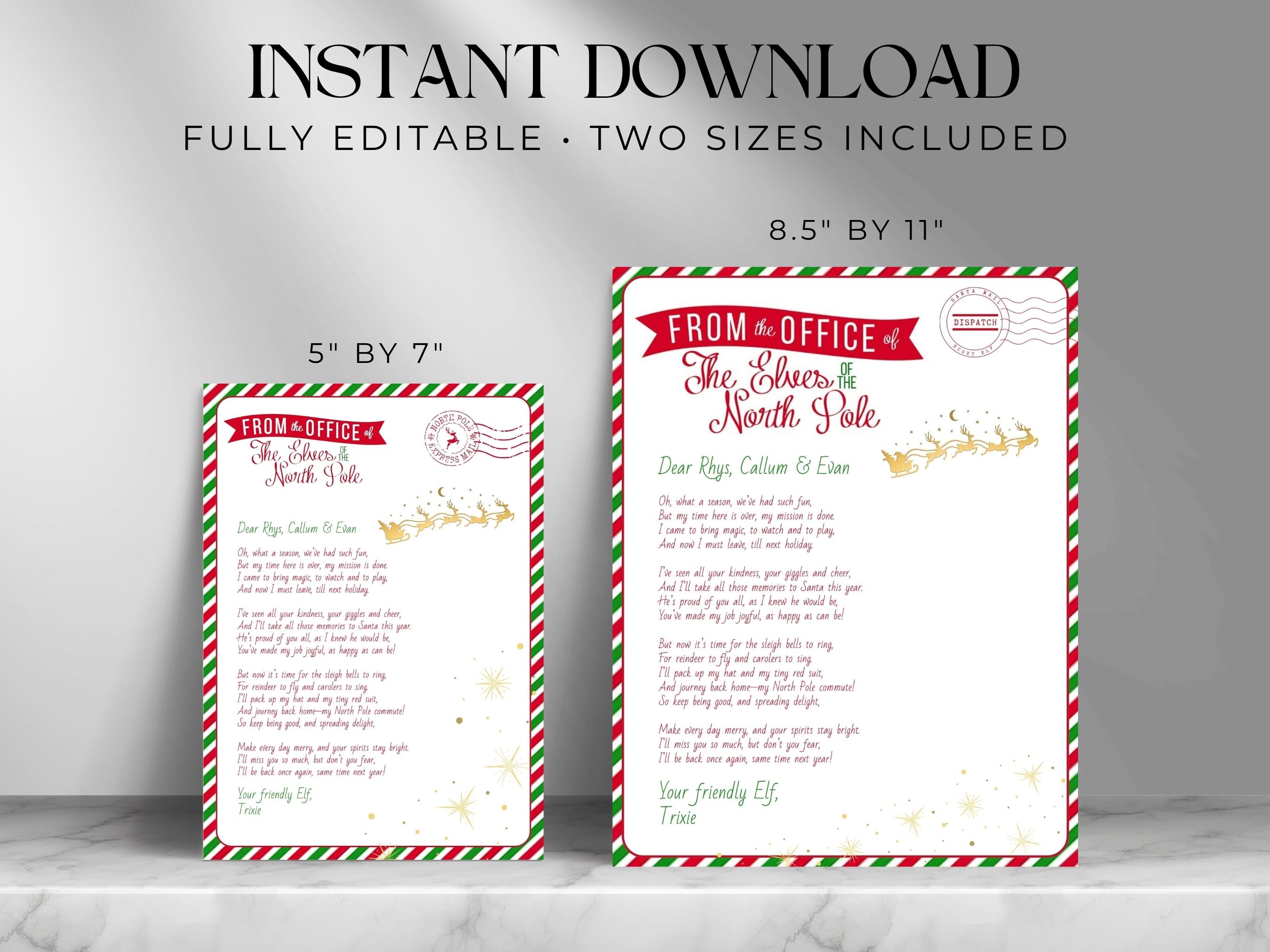 Elf Letters for First Time. Christmas Elf Welcome Letter. Editable ...