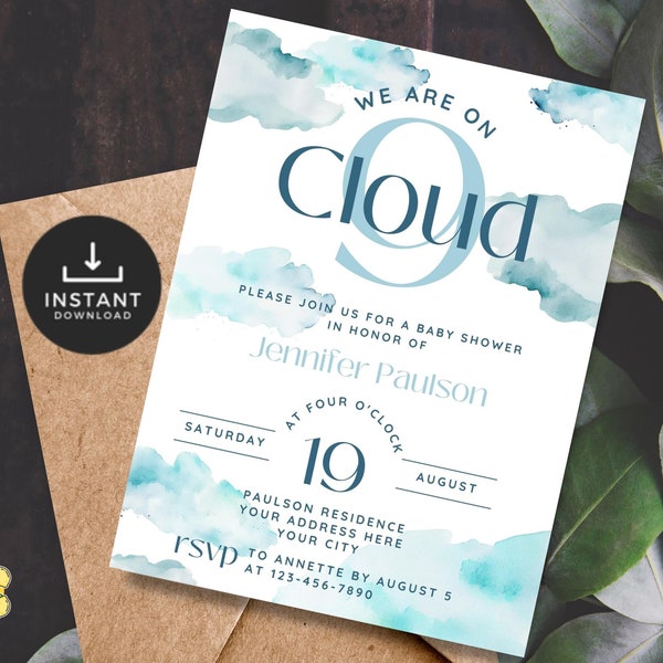 Cloud Invitation - Etsy Australia