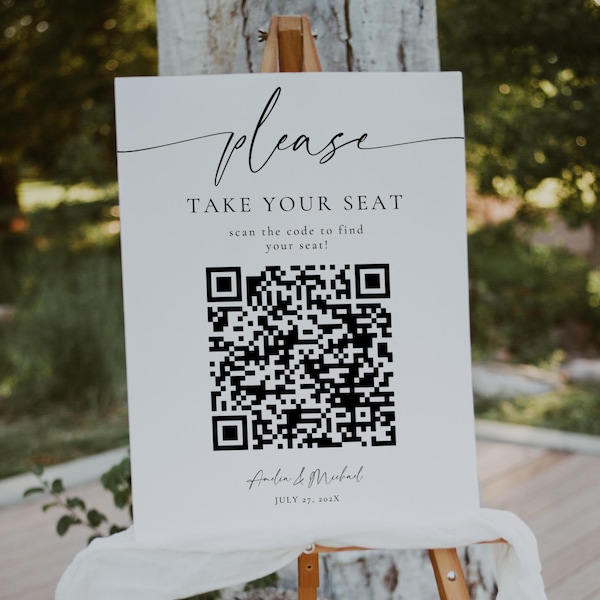 Qr Code for Seating Wedding - Etsy
