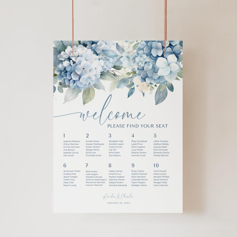 Bridal Shower Seat Chart - Etsy