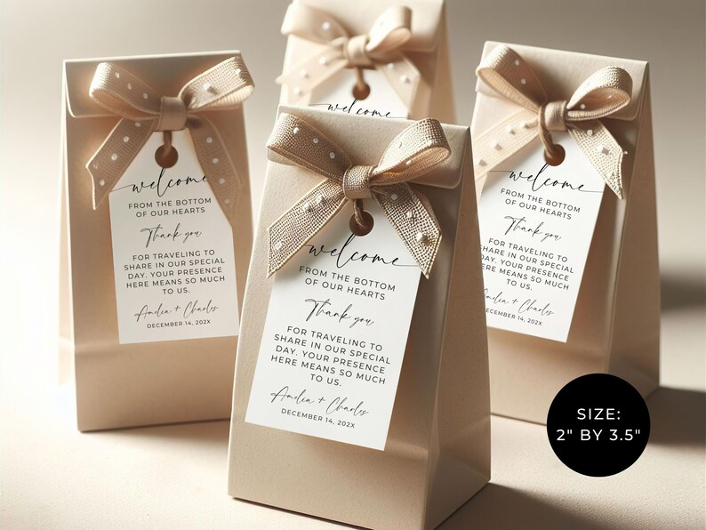 Thank You Notes for Wedding Welcome Bags. Note to Hotel Guests. Thank ...