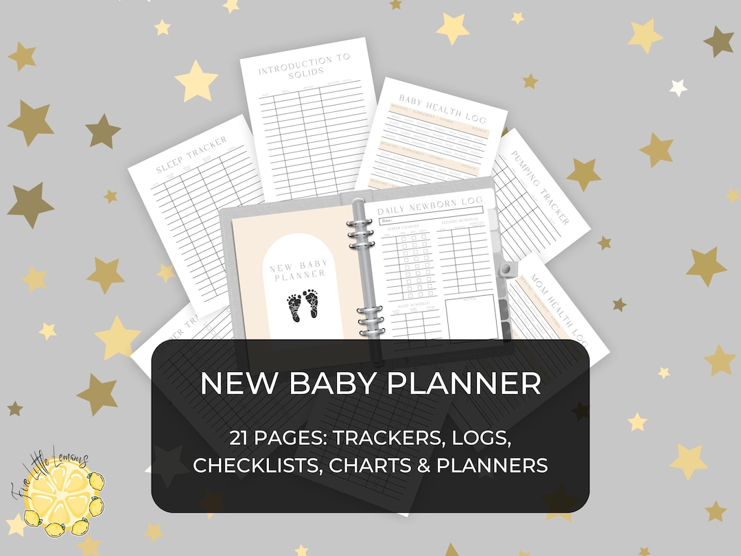 Newborn Planner. Gender Neutral. New Baby Daily Tracking Chart. Instant ...
