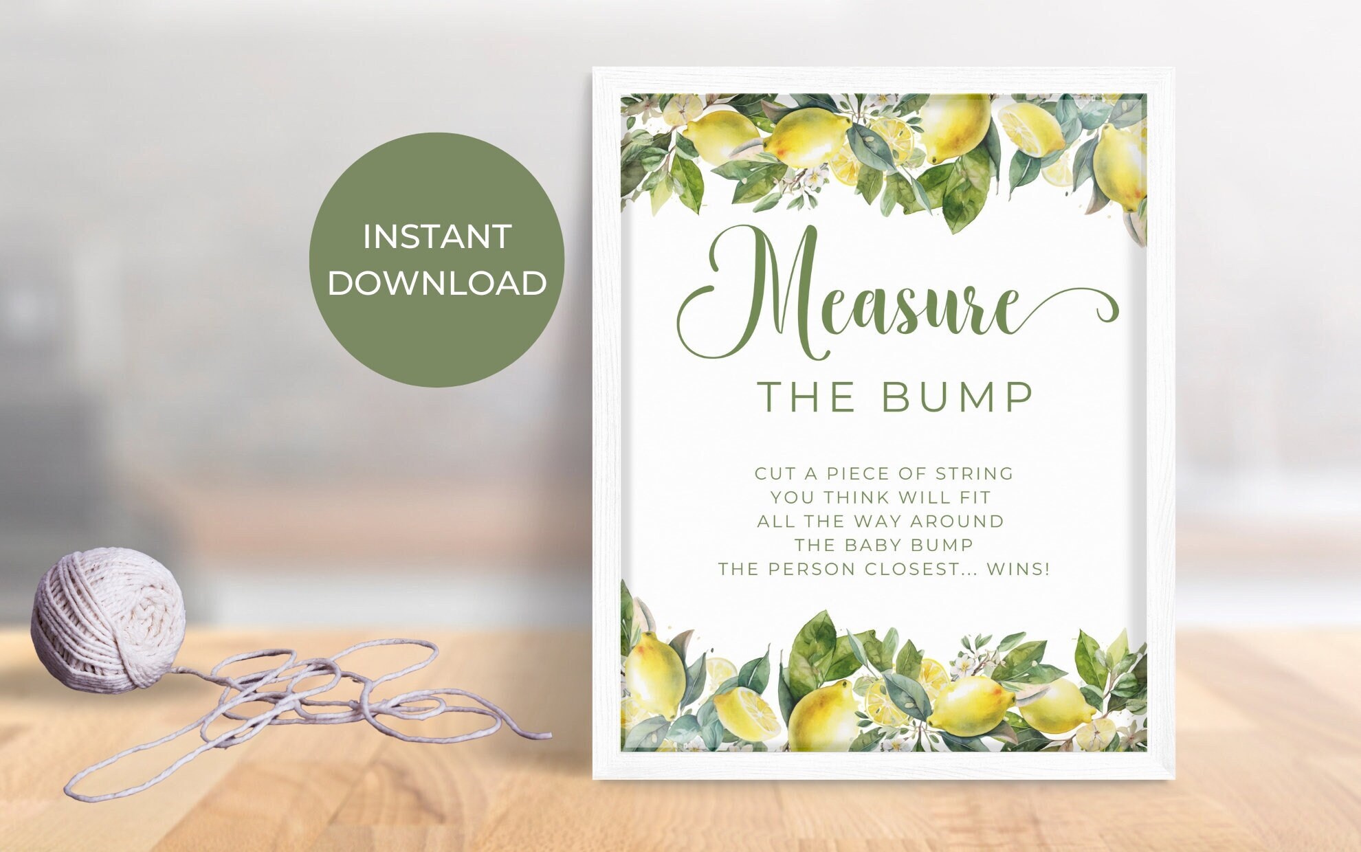 Lemon Measure the Bump Baby Shower Game. Main Squeeze Baby. Lemon Co-ed ...