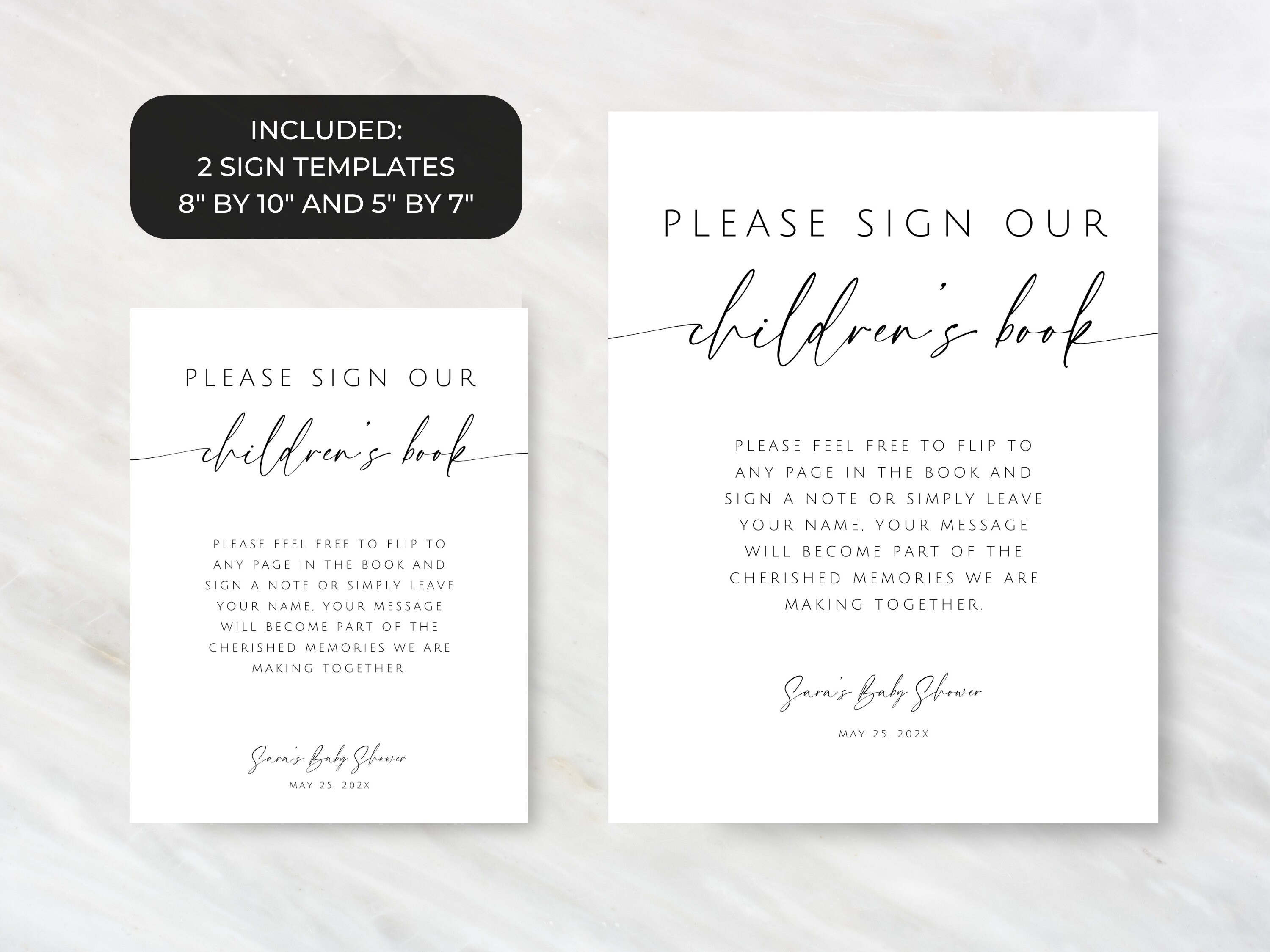 Please Sign Baby Book. Please Sign Our Children's Book Guestbook ...