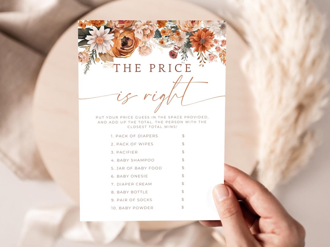 Price is Right Baby Edition. Fall in Love Guess the Price of the Baby ...