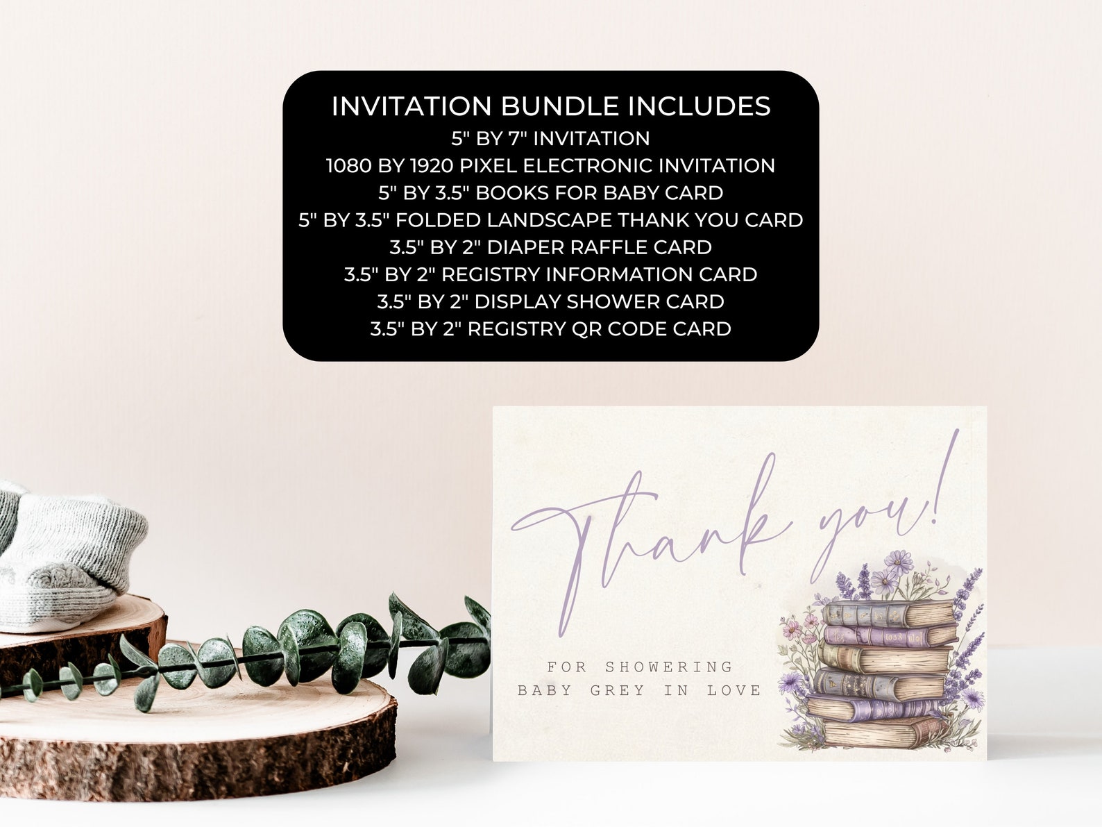 New Chapter Begins Invitation Bundle. Editable Storybook Baby Shower ...