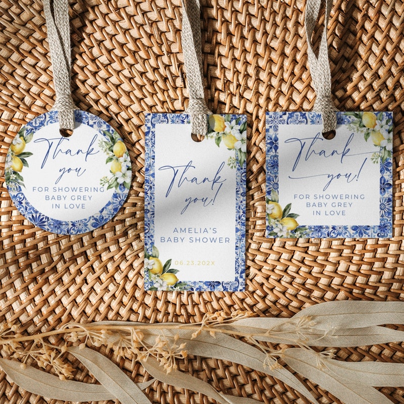 Lemon Theme Favor Tags - Etsy