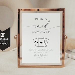 Playing Cards Guest Sign. Please Sign Our Guestbook. Editable Sign ...