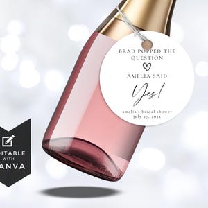 He Popped the Question Printable. Engagement Party Popcorn Favor Tag ...