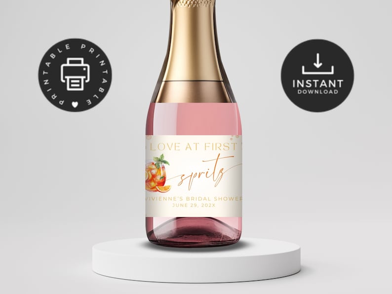 Aperol Spritz Party Favor. Love at First Spritz Bridal Shower. Mini ...