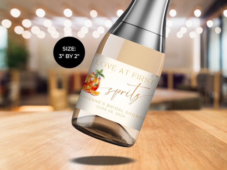 Aperol Spritz Party Favor. Love at First Spritz Bridal Shower. Mini ...