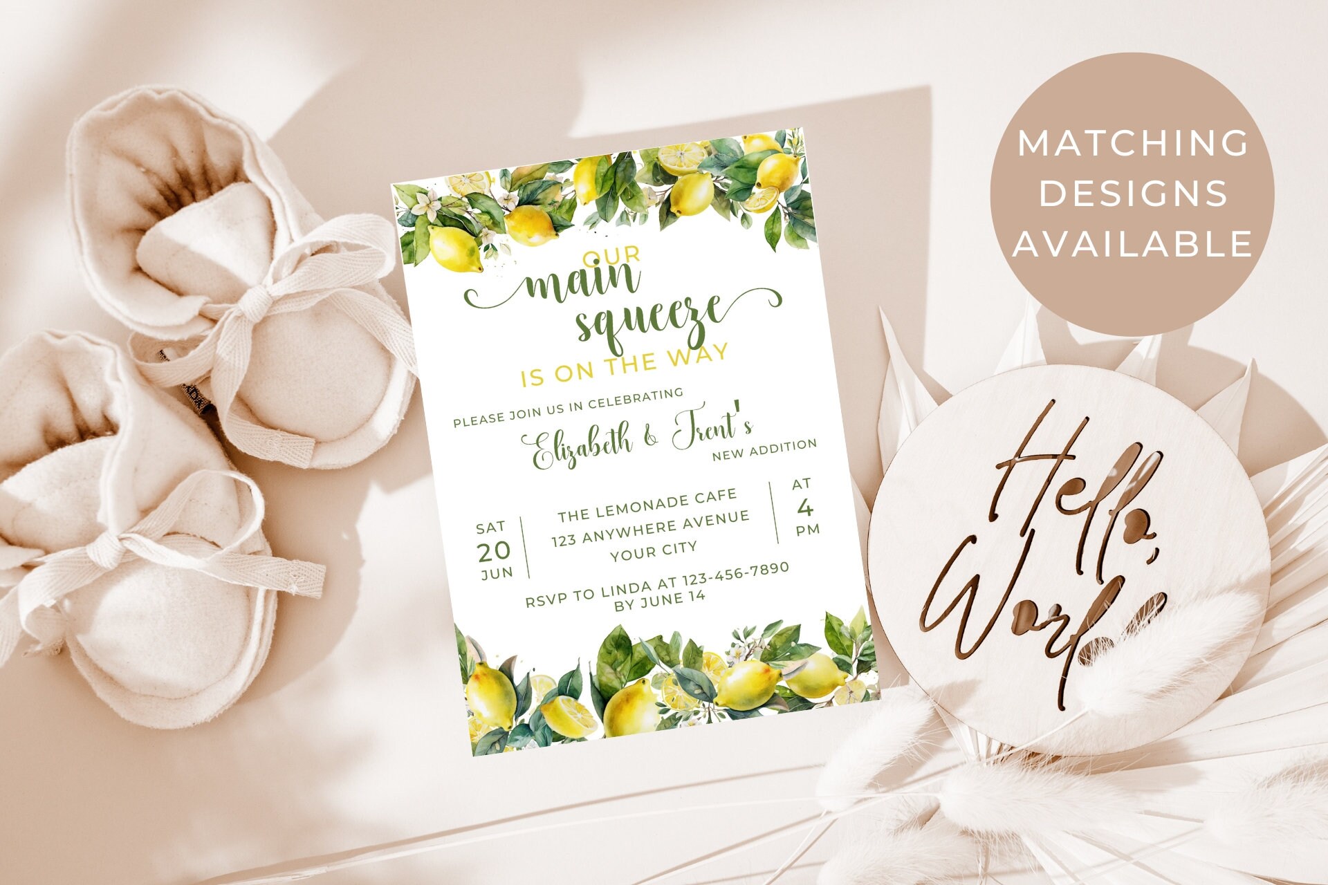 Lemon Measure the Bump Baby Shower Game. Main Squeeze Baby. Lemon Co-ed ...