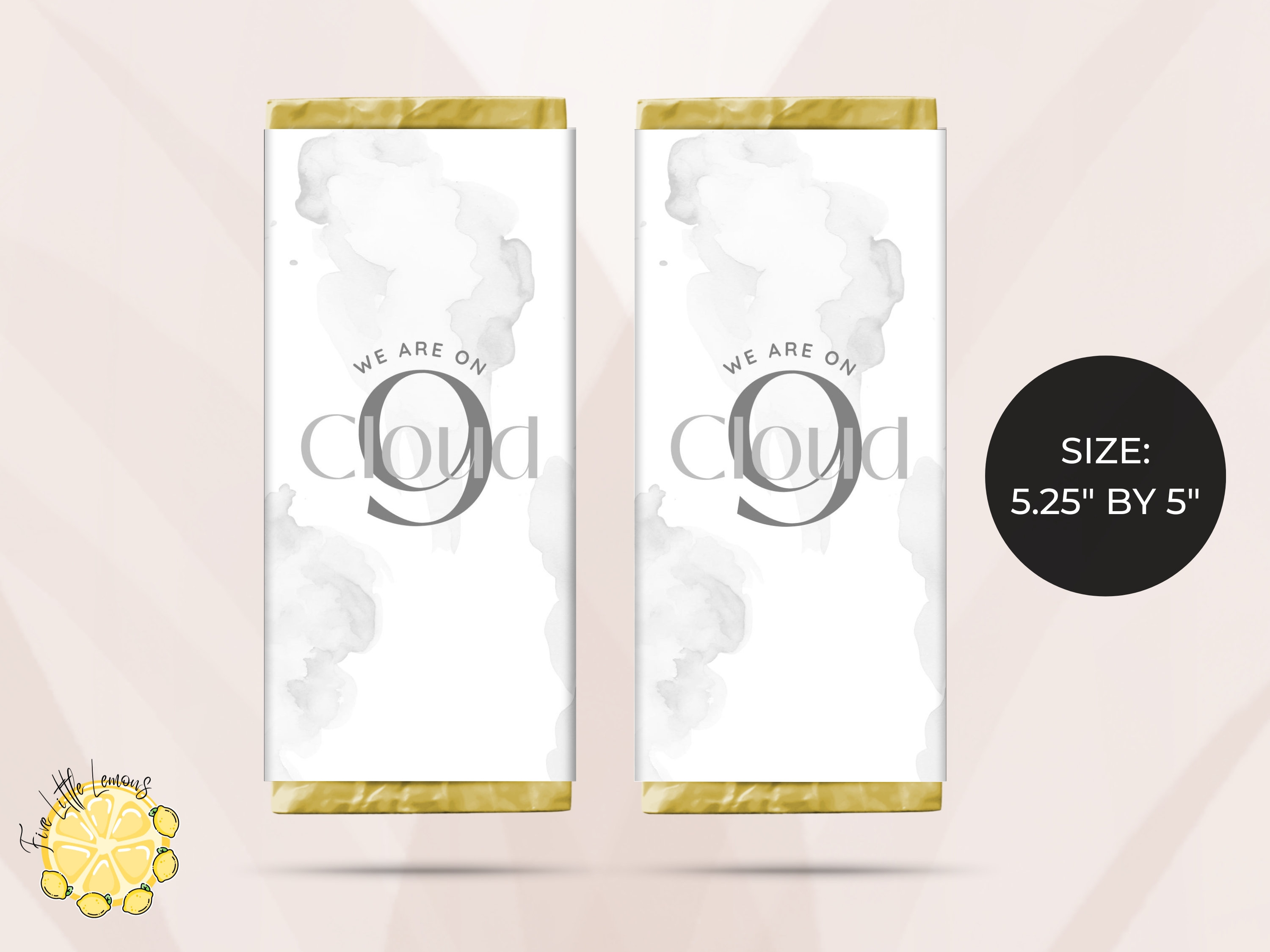 Grey Cloud 9 Baby Shower Chocolate Bar Wrapper Template. We're on Cloud ...