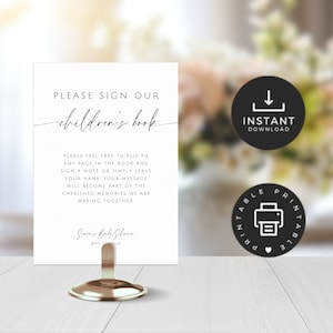 Please Sign Baby Book. Please Sign Our Children's Book Guestbook ...