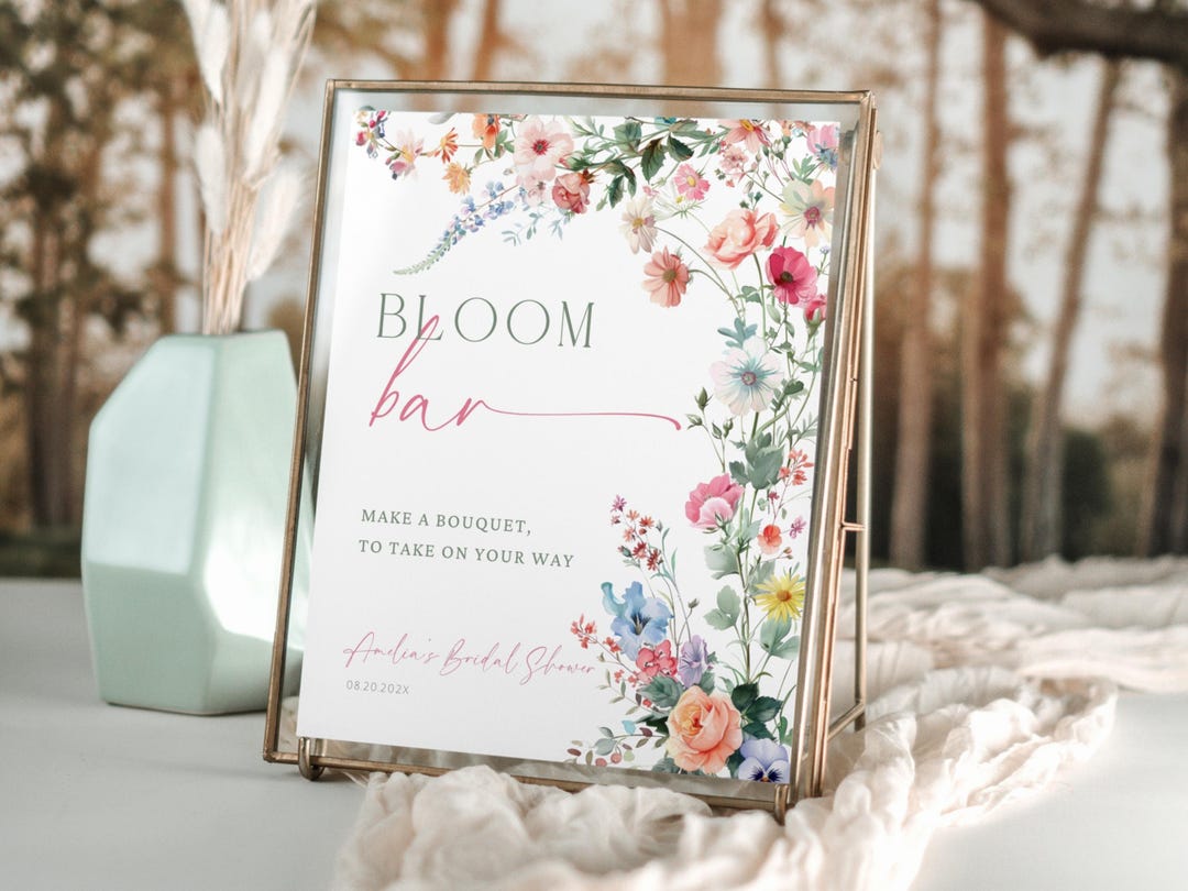 Love is in Bloom Flower Bar Sign. Bloom Bar Sign Bridal Shower ...