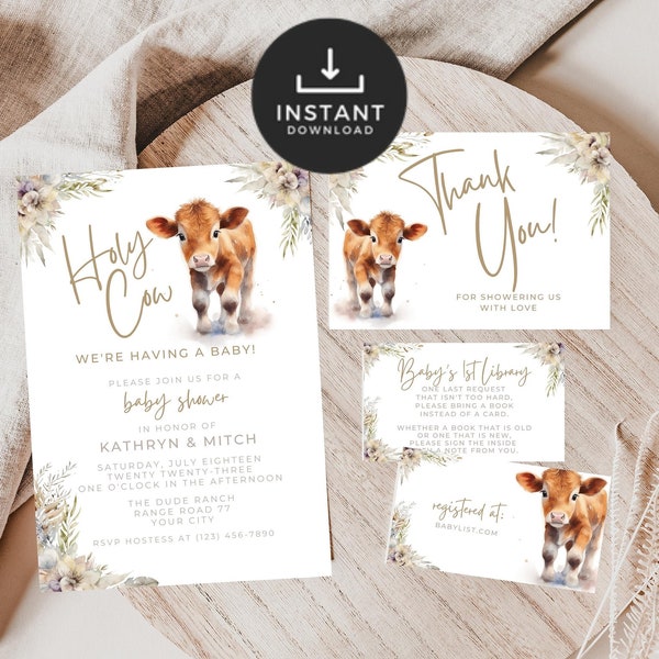 Holy Cow Baby Shower - Etsy