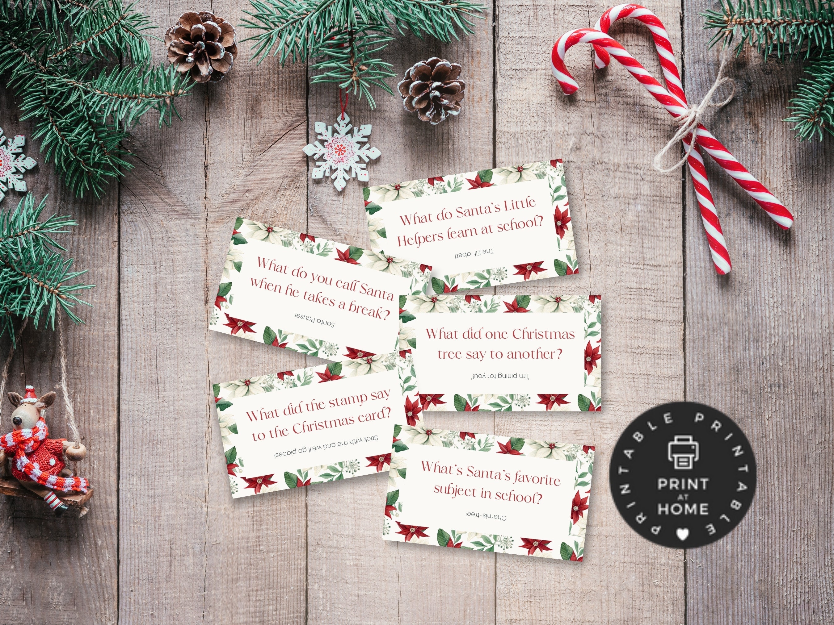 Christmas Cracker Jokes Printable. Christmas Cracker Fillers. Xmas ...