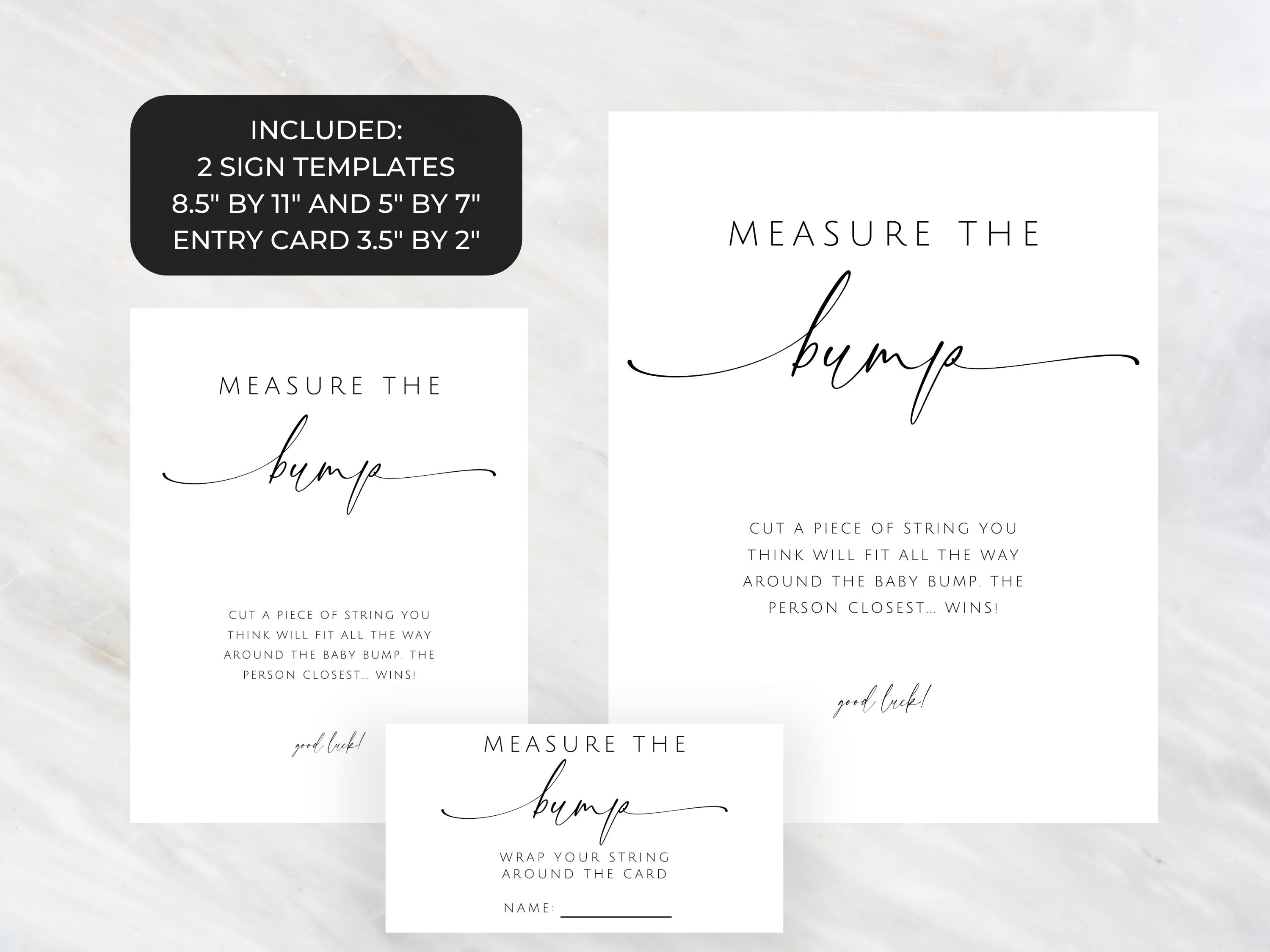 Measure the Baby Bump Game. How Big is Mommy's Belly Sign and Card ...