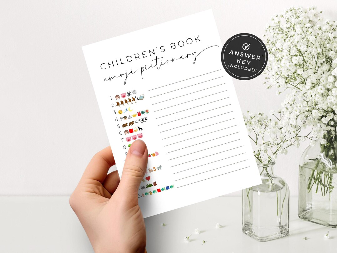 Children Book Emoji Pictionary. Baby Emoji Game. Pictionary Card ...