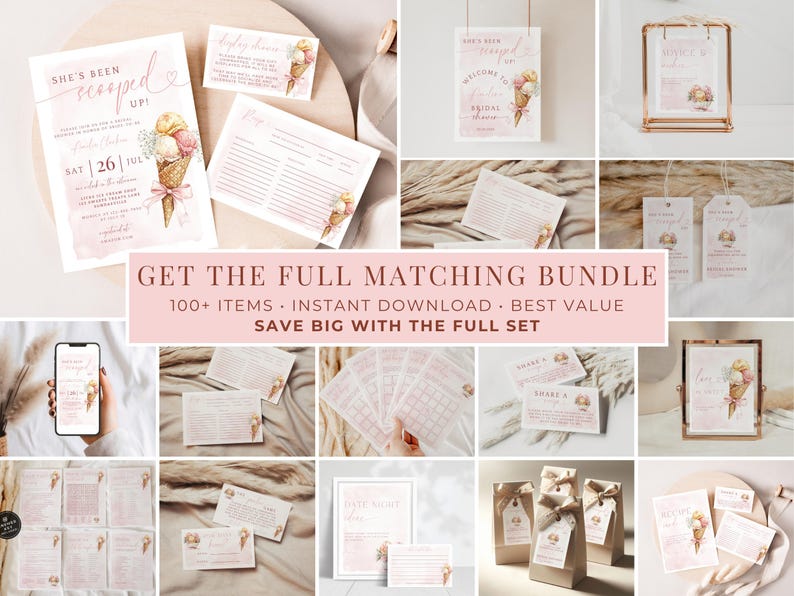Scooped up Bridal Shower Games. Pink Bow Bridal Shower Games Ice Cream ...
