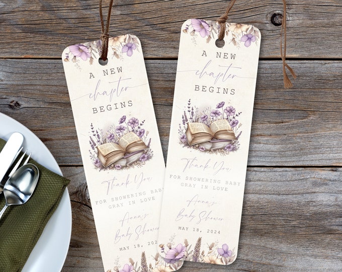Set of 8 Children Book Theme Bookmark Favors / Personalized / Baby ...