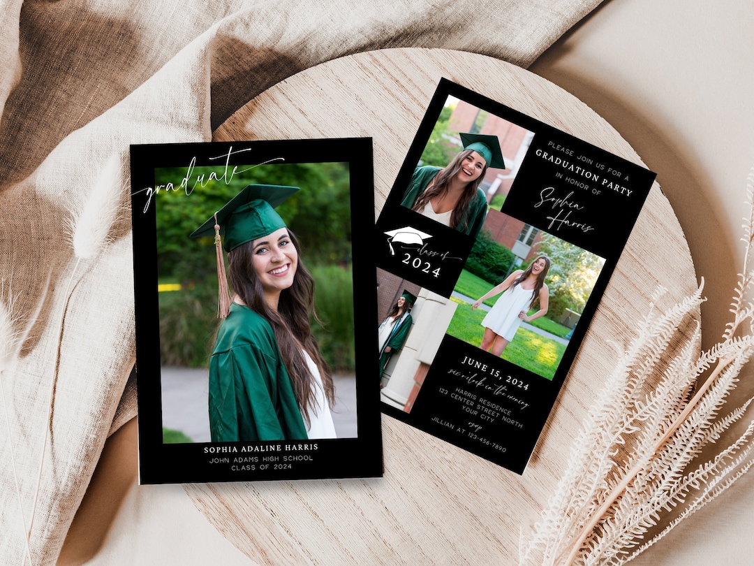 Graduation Invitation 2025 Template. Editable Senior Graduate ...