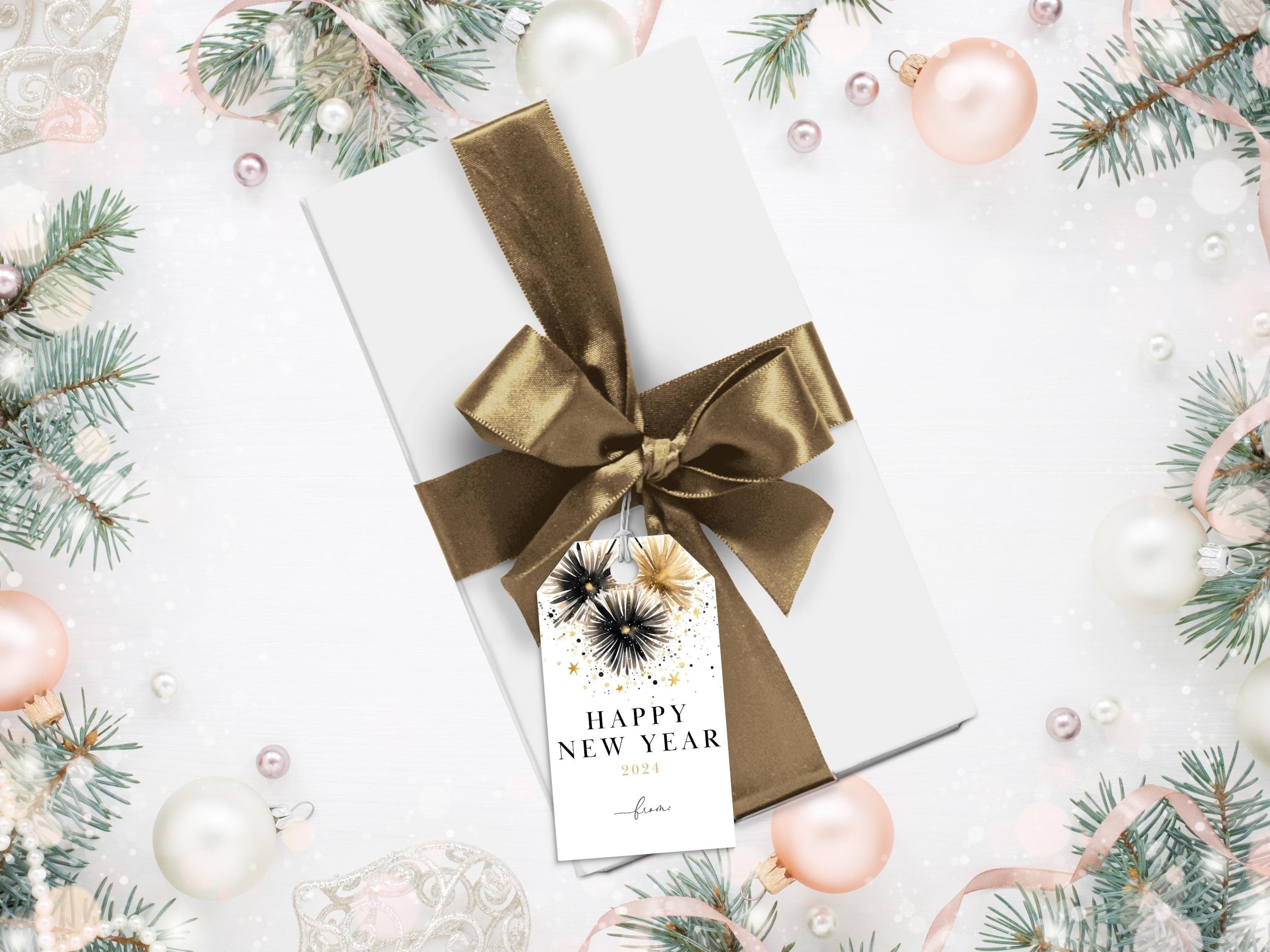 Happy New Year Gift Tag Printable. Instant Download. Champagne Tag. New ...