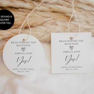 He Popped the Question Printable. Engagement Party Popcorn Favor Tag ...