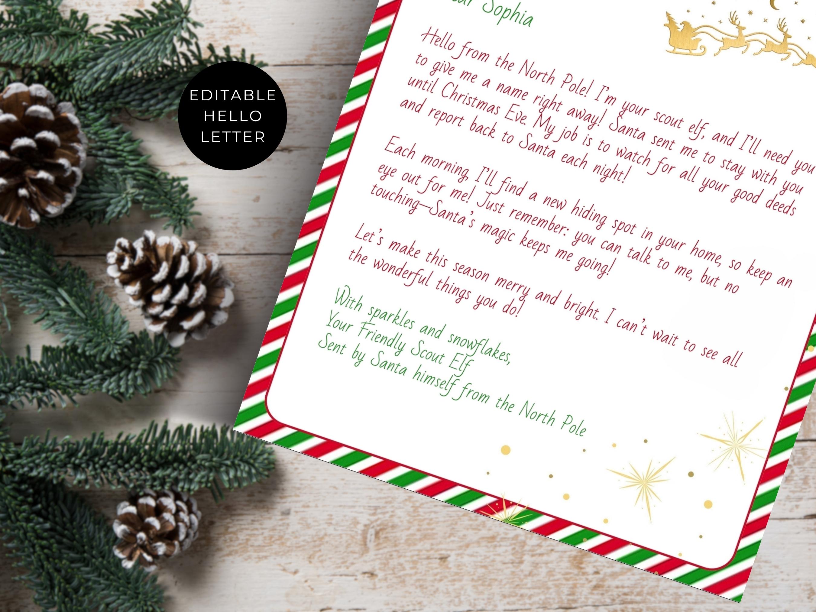 Elf Letters for First Time. Christmas Elf Welcome Letter. Editable ...