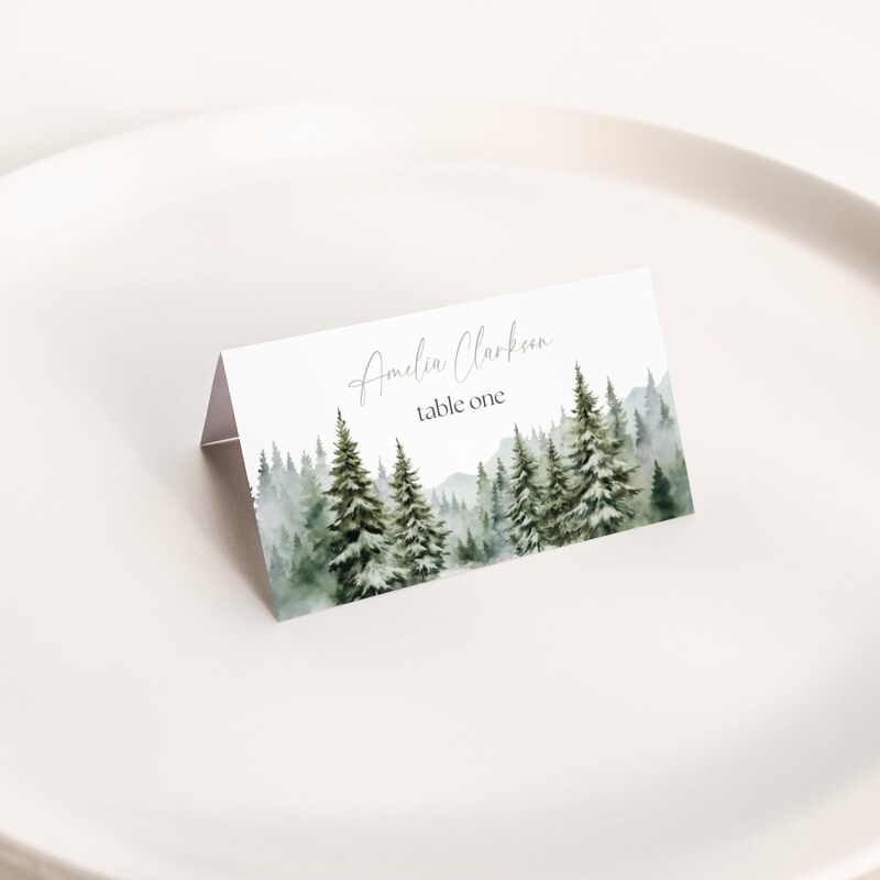 Winter Place Cards - Etsy