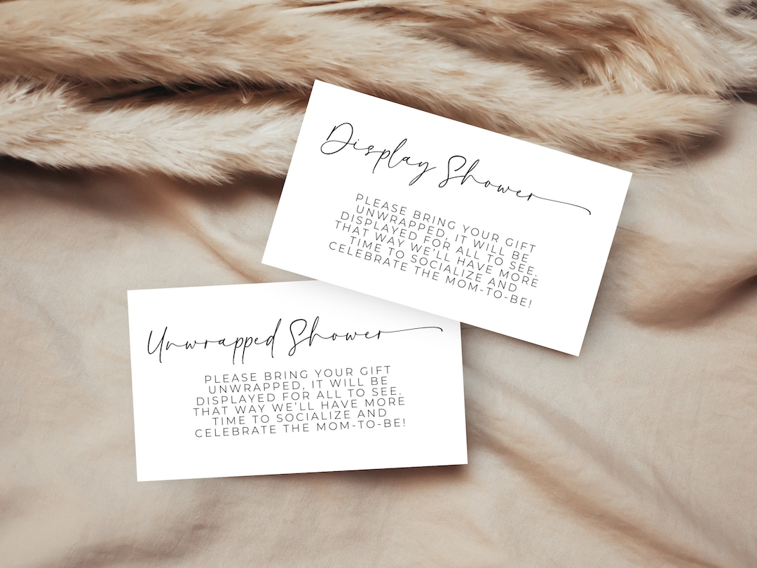 Unwrapped Baby Shower. Display Baby Showers Cards. Instant Download ...