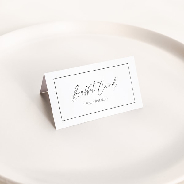 Buffet Menu Tags - Etsy