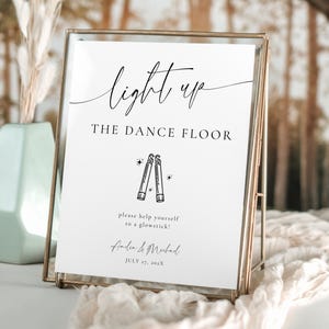 Light up the Dance Floor Sign. Please Take A Glowstick. Let Love Glow ...