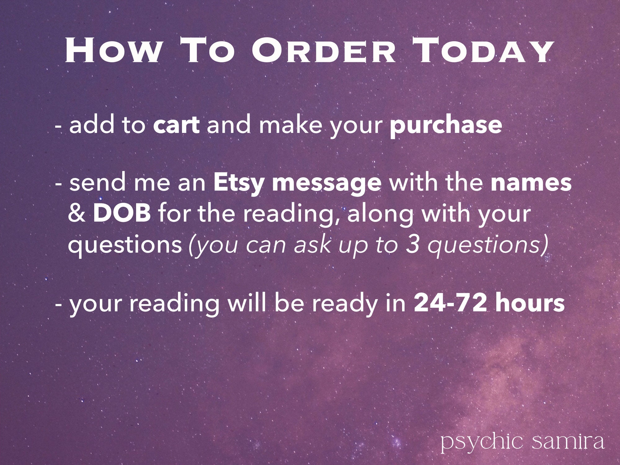 Full Psychic Reading by Samira Card 1 Reader Message From - Etsy UK