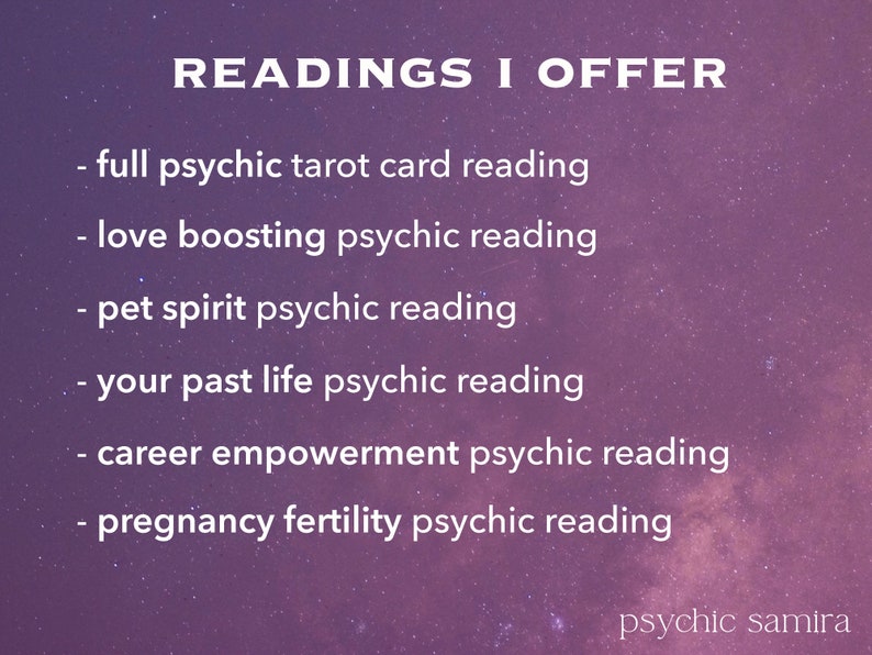 In-depth Psychic Reading 1 Question Reading Same Day by Samira Tarot ...