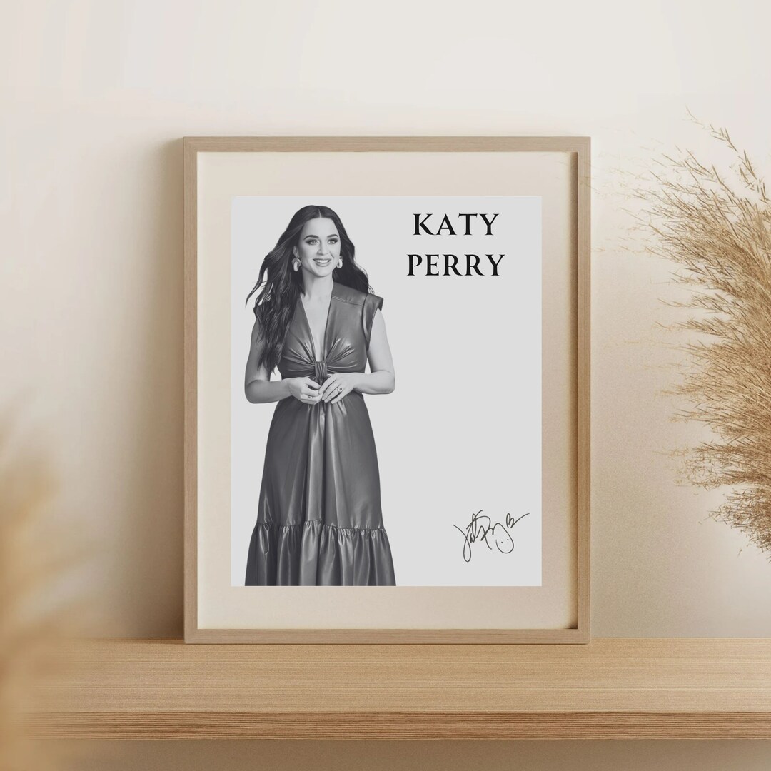 Katy Perry Poster With Autograph-digital Product - Etsy