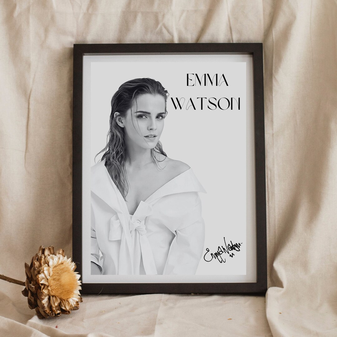 Emma Watson Poster With Digital Autograph Digital Product - Etsy